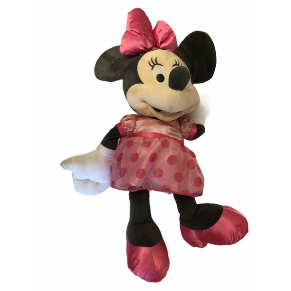 Disney | Toys | Walt Disney Store World Minnie Mouse Plush Pink Polka ...